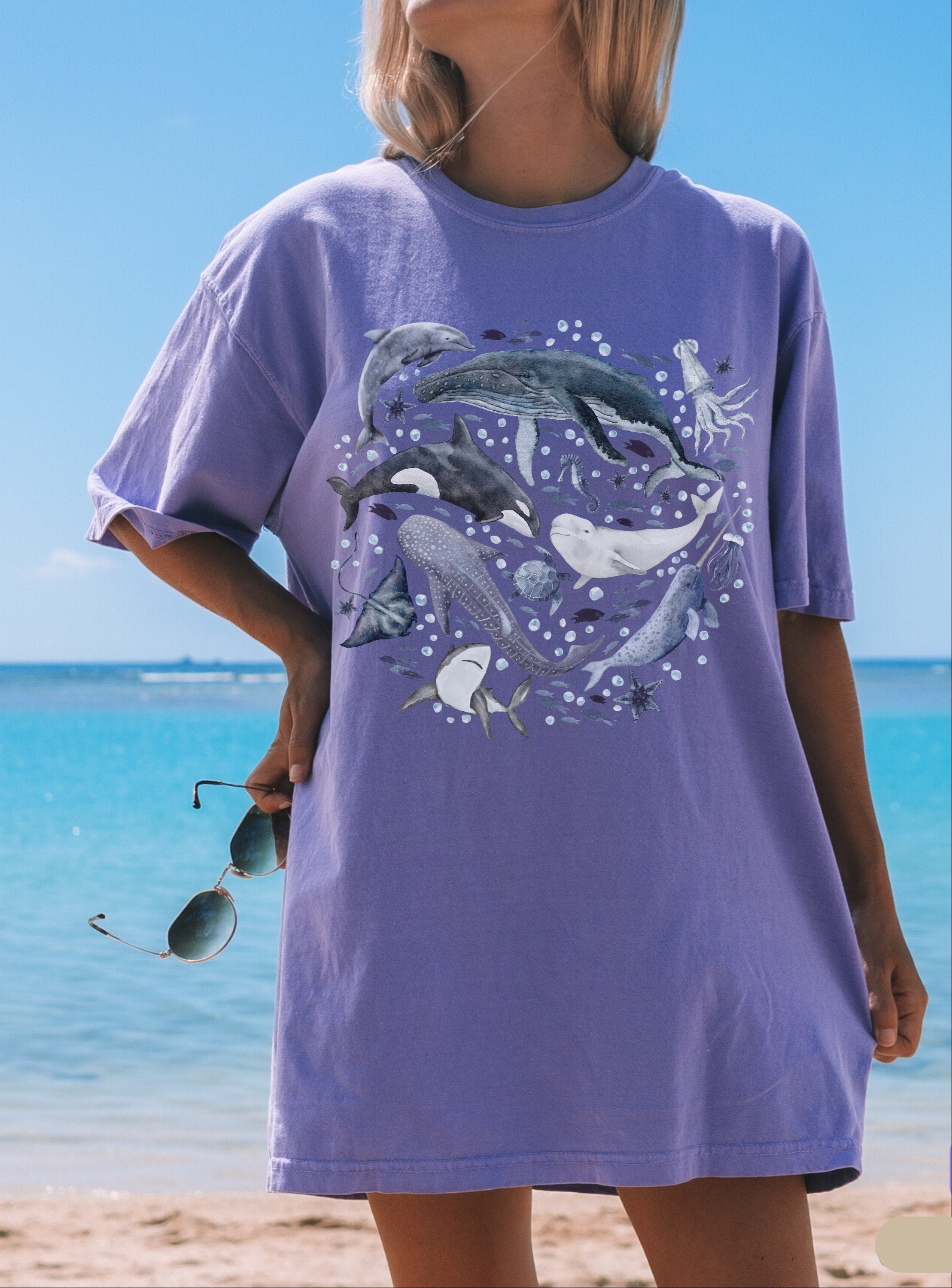 Ocean Animals Tee V12 – Blue Ocean Project USA
